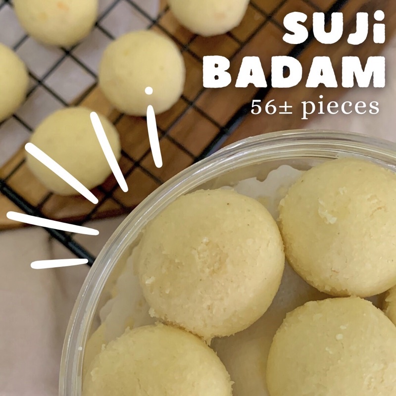 KUKITEDI Suji Badam Homemade [biskut raya muslim product] | Almond Suji ...