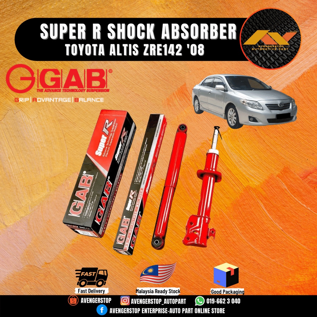 TOYOTA ALTIS 2008 ZZE142 GAB SUPER R HEAVY DUTY SHOCK ABSORBER FRONT ...