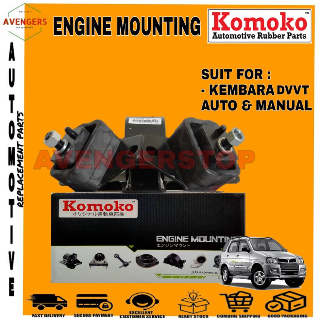 PERODUA KEMBARA DVVT (AT/MT) KOMOKO ENGINE MOUNTING KIT | Shopee Malaysia