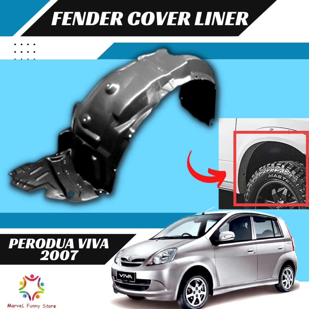 Perodua Viva / Viva Elite Cover Tayar Mudguard Daun Pisang Fender Cover ...