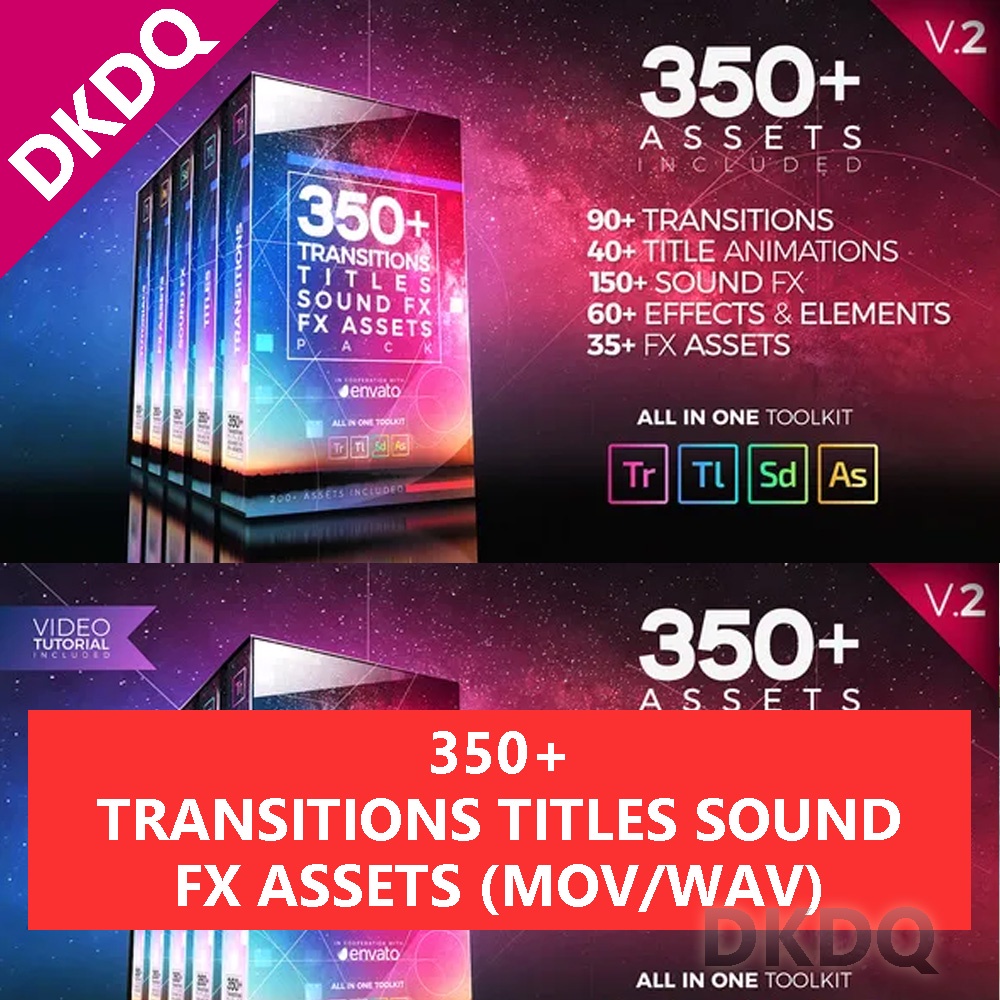 🎵 350+ Video Transitions & Sound FX Assets Bundle ATHENA0361 Presets ...