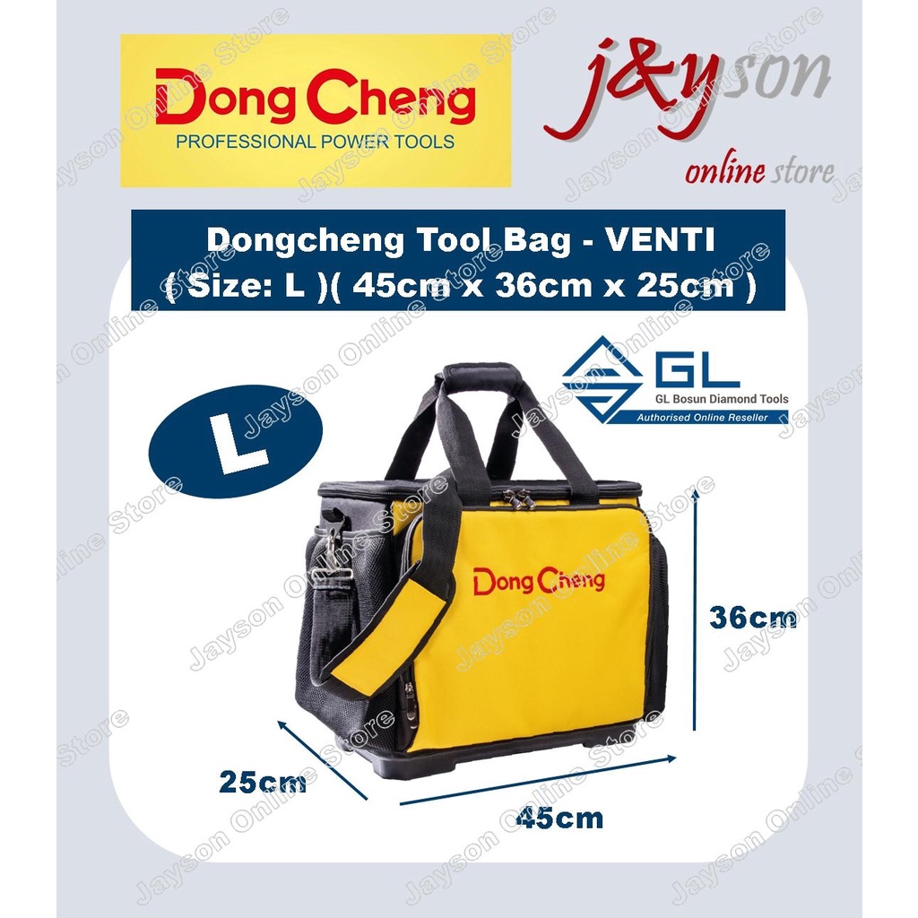 DongCheng Heavy Duty Power Tools Bag ( 45cm x 36cm x 25cm ) L Size Tool Box | Shopee Malaysia