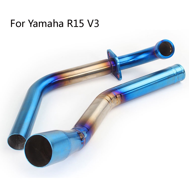 For Yamaha R15 V3 MT15 Motorcycle Exhaust Front Middle Pipe Link Slip ...