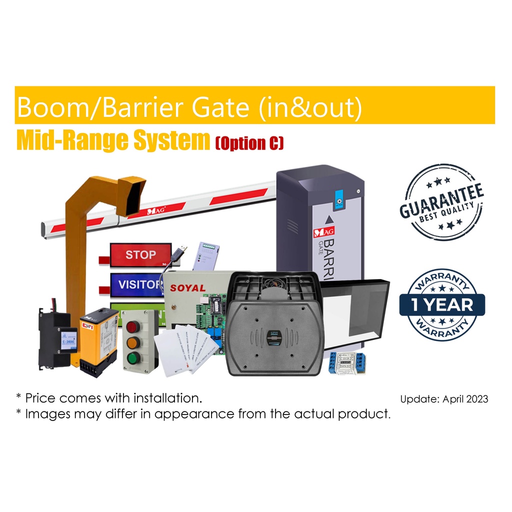 Boom/Barrier Gate (1in&1out) Mid-Range System | Shopee Malaysia