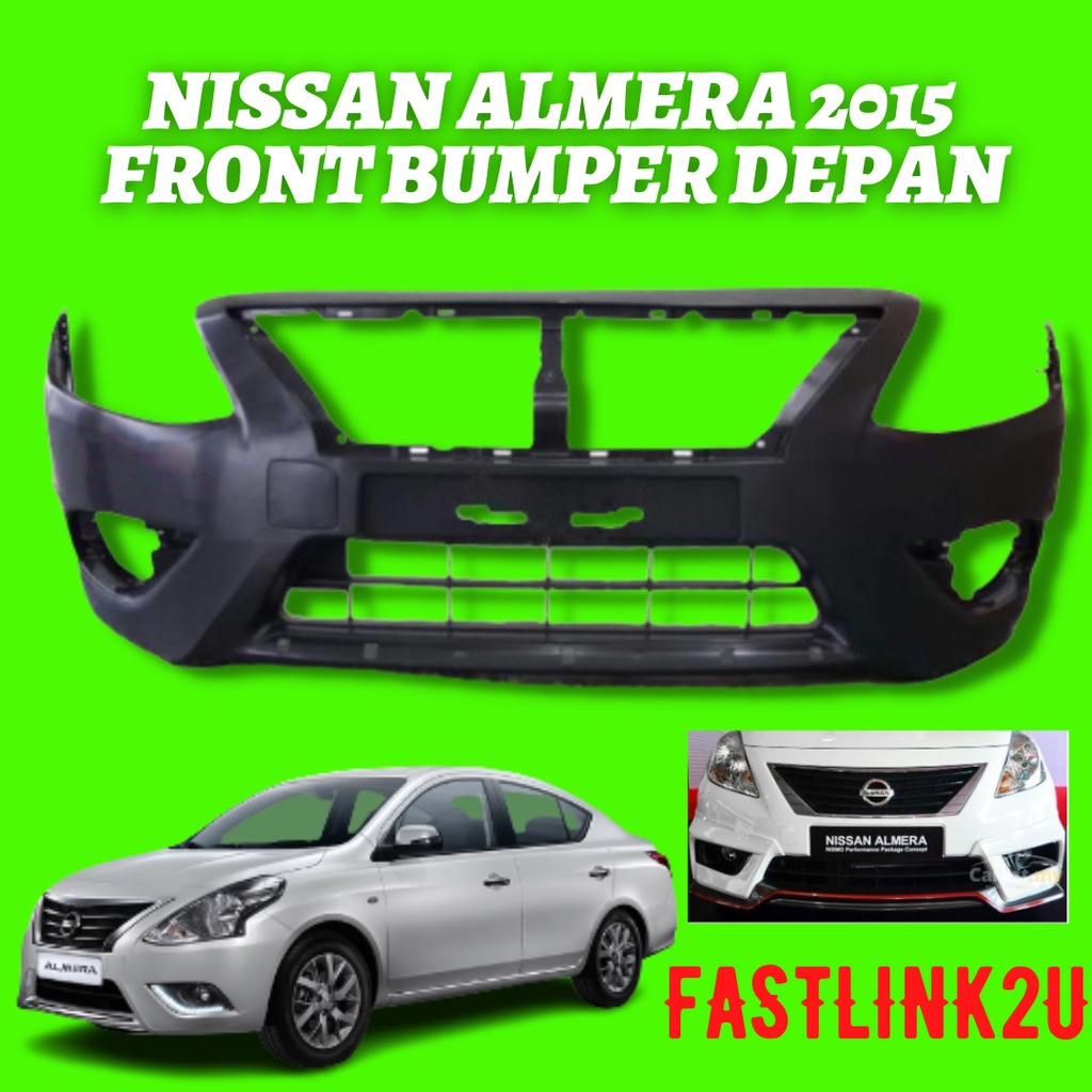 Fastlink Nissan Almera 2015 Front Bumper Depan PP Material High Quality ...