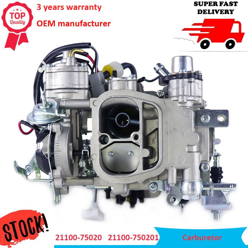New Carb Carburetor 21100-75020 21100-75021 Fits For Toyota Hiace 1RZ ...