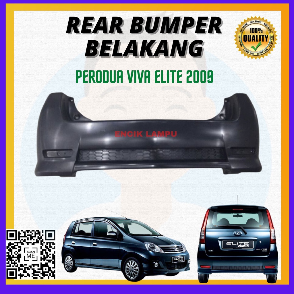 FASTLINK PERODUA VIVA ELITE 2009 REAR BUMPER DEPAN PP MATERIAL NEW HIGH ...
