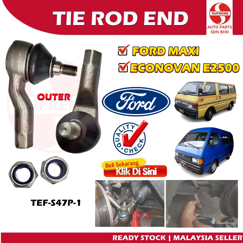 S2U Steering Rack Tie Rod End Outer Inner Ford Maxi Econovan E2500 TEF ...
