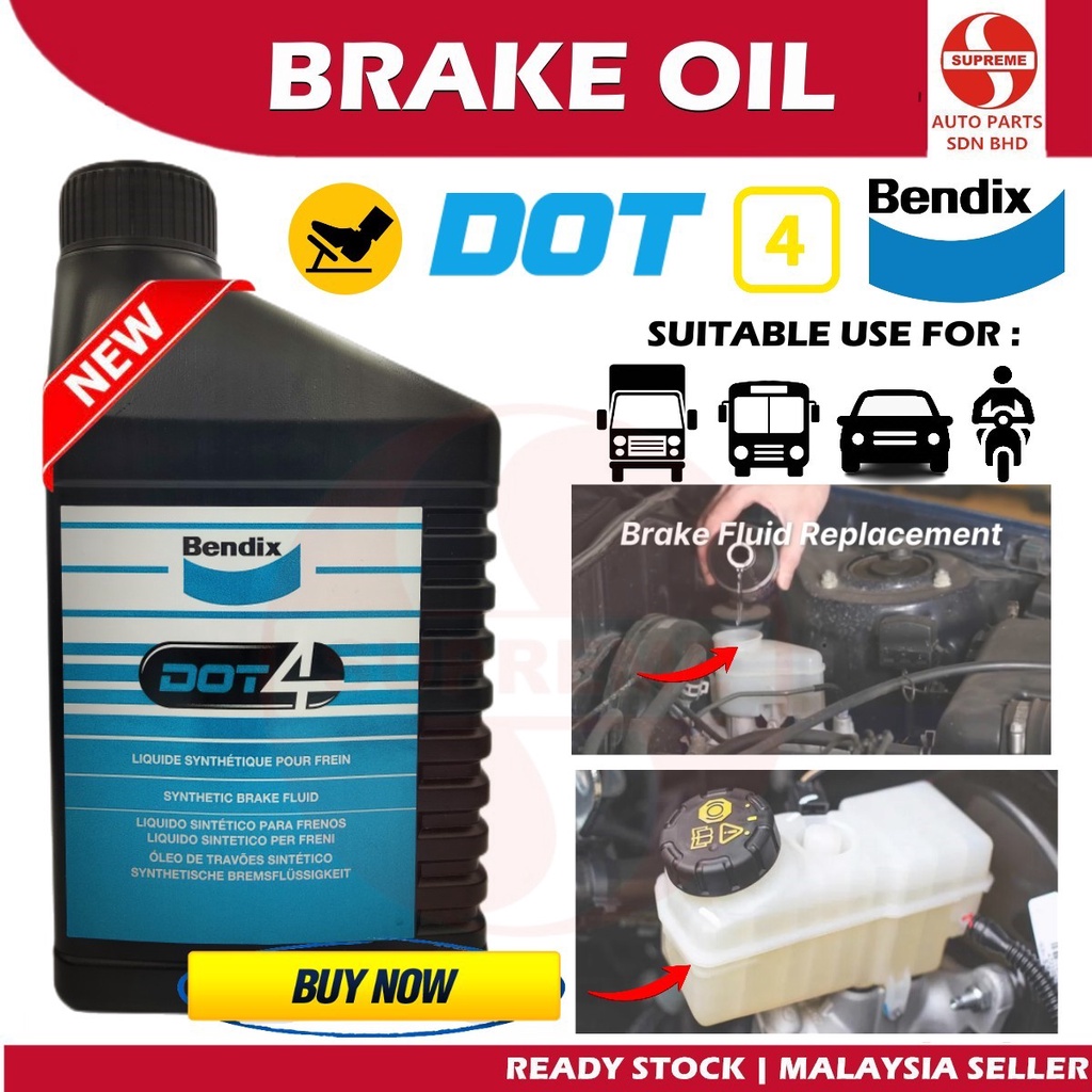 S2U Original Bendix Brake Fluid DOT 4 High Performance Oil Car Truck ...