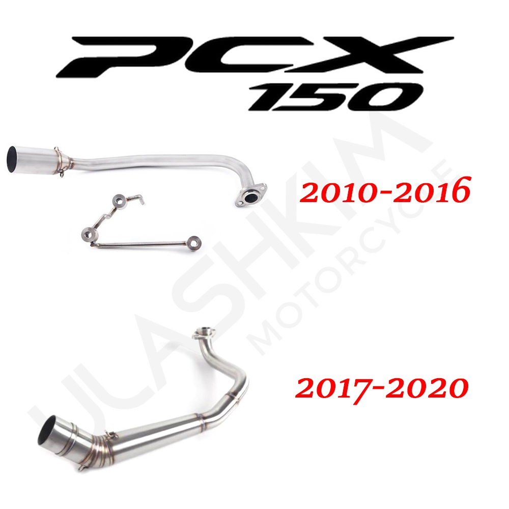PCX 125 150 Motorcycle Scooter Exhaust Muffler Full System Middle Pipe ...