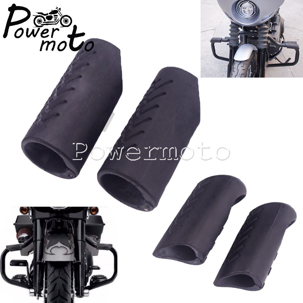 Motorcycle Front Bumper Crash Bar Engine Guard Rubber Cover Protector ...