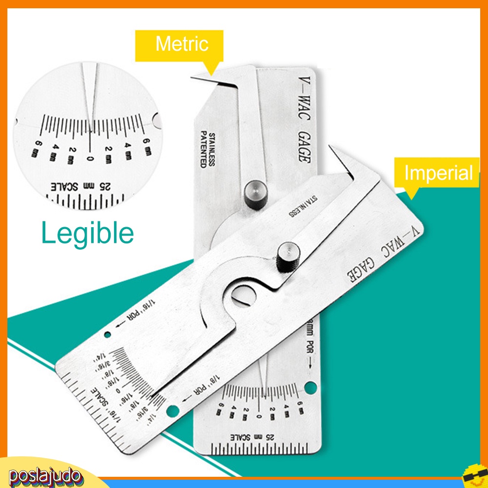 (Poslajudo) Stainless Steel V-WAC Metric Size Single Weld Gauge ...