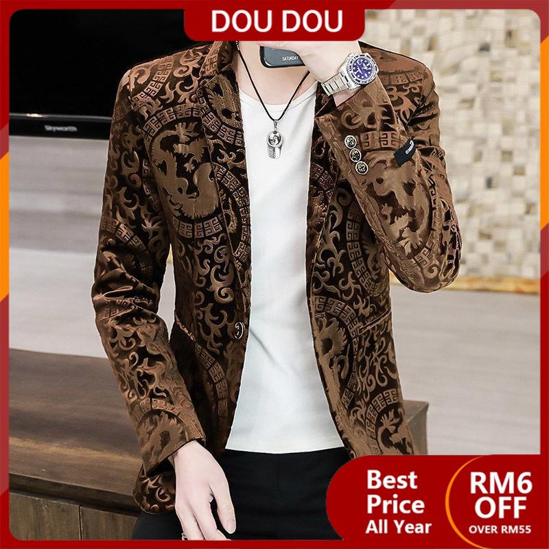 Ready Stock jaket lelaki British style blazer men Non-mainstream spring ...