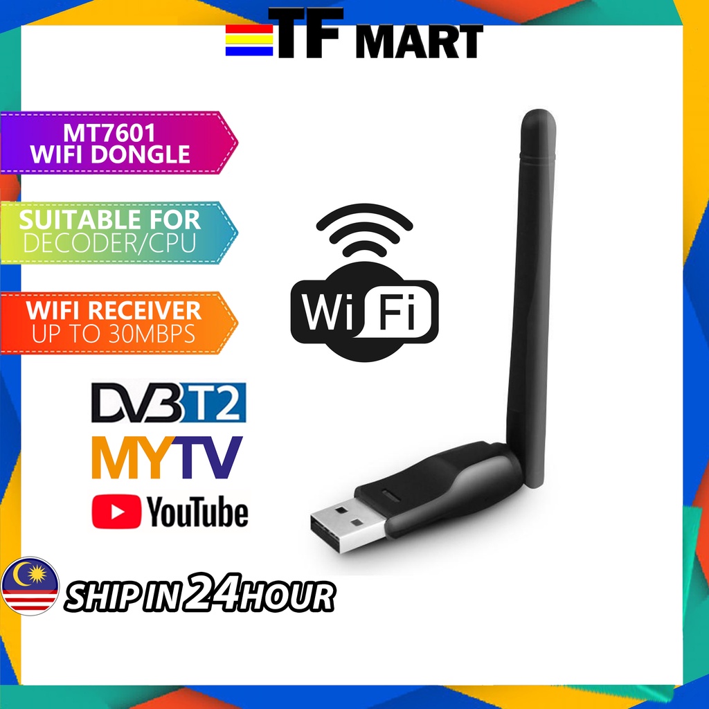 MT7601 WiFi Dongle Suitable for MYTV Decoder/Dekstop CPU Hotspot Wifi ...