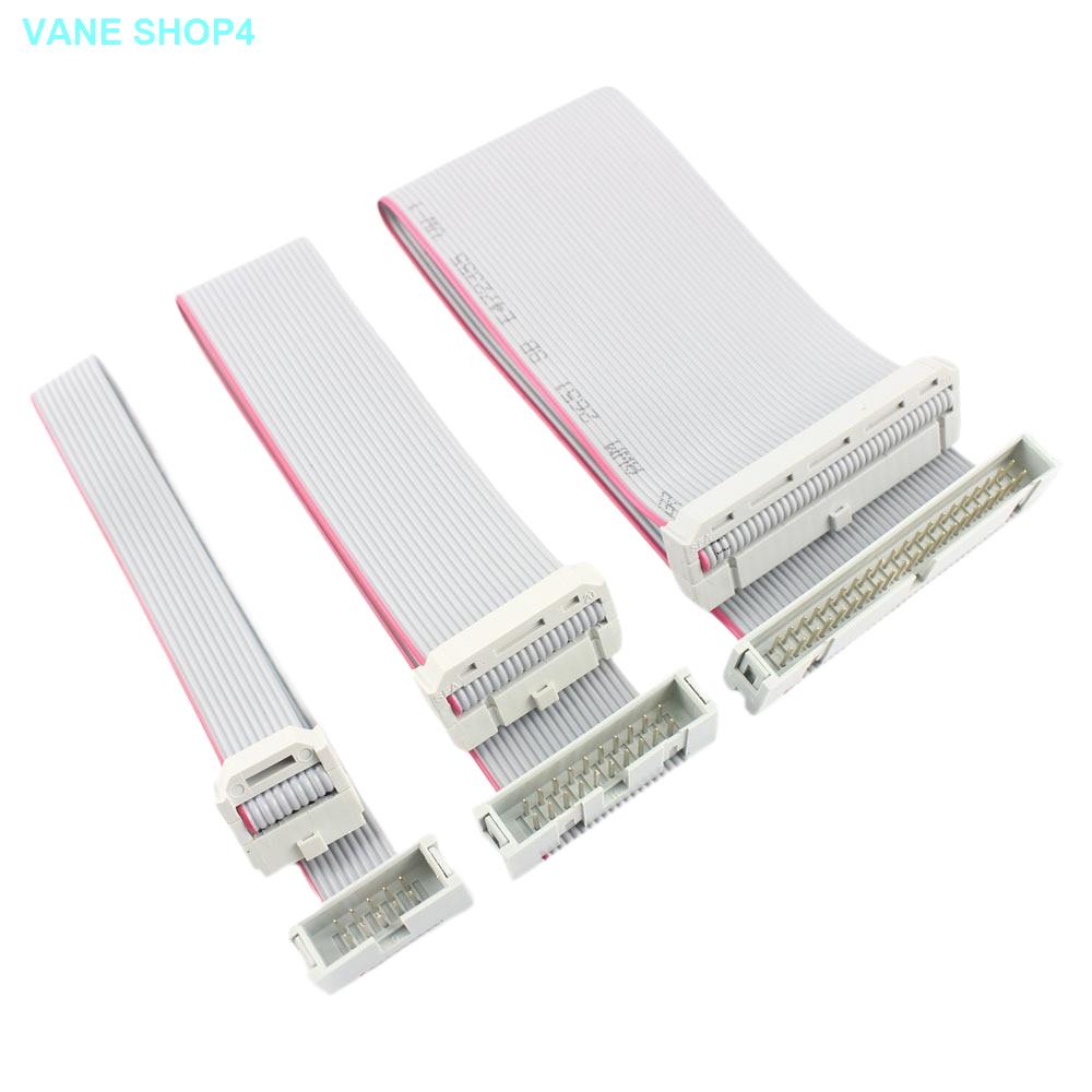 100% Quality♠1pcs 2.54mm Pitch DC3 IDC FC Female To Male 10/14/16/20/26/30/34/40/50/64 Pin ...