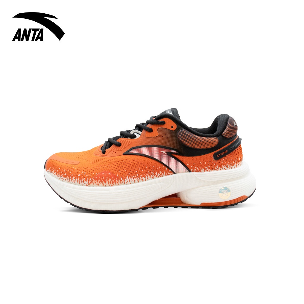 ANTA Men C100 NITROEDGE Running Shoes-Persimmon Orange/Ivory White ...