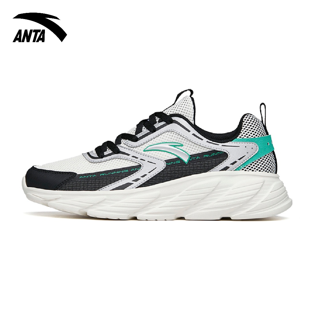 ANTA Men Urban running City track Running Shoes-Ivory White/Black ...