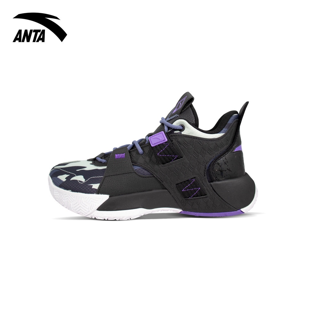 ANTA Men A-FLASHFOAM Speed 2.0 Basketball Shoes-Black/White Green/Dark ...