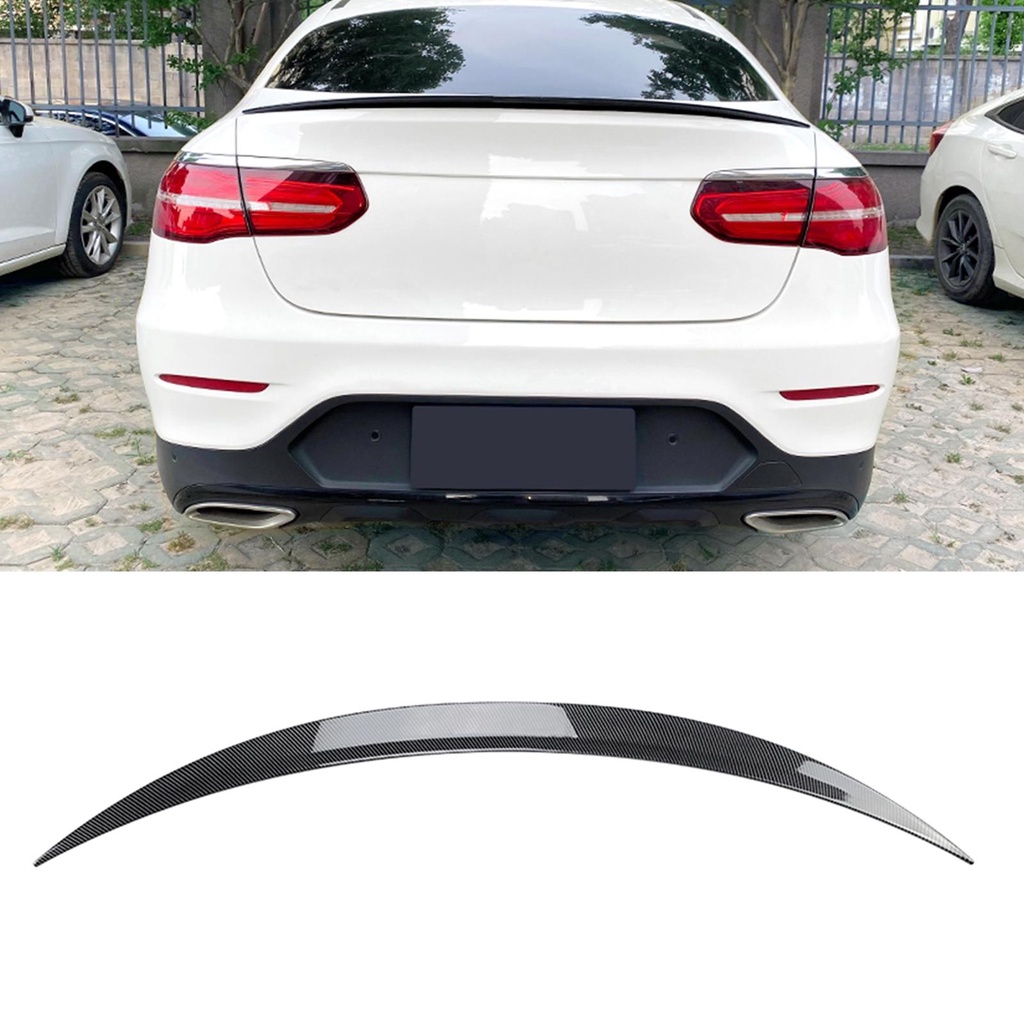 Rear Trunk Lid Spoiler Wing Carbon Fiber Look/Gloss Black Splitter Lip ...
