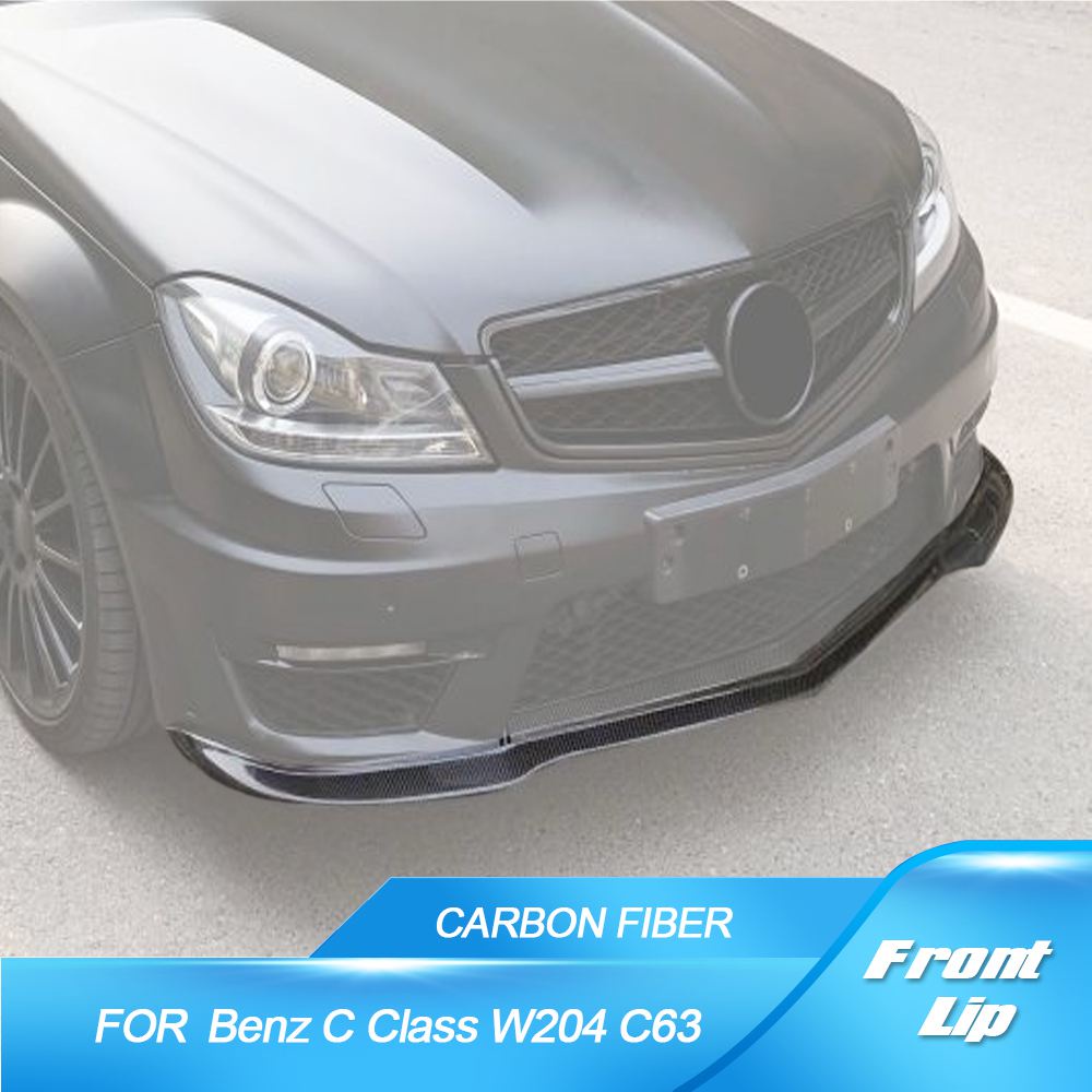 Car Front Bumper Lip Spoiler Bumper Guard Splitters for Mercedes-Benz C ...