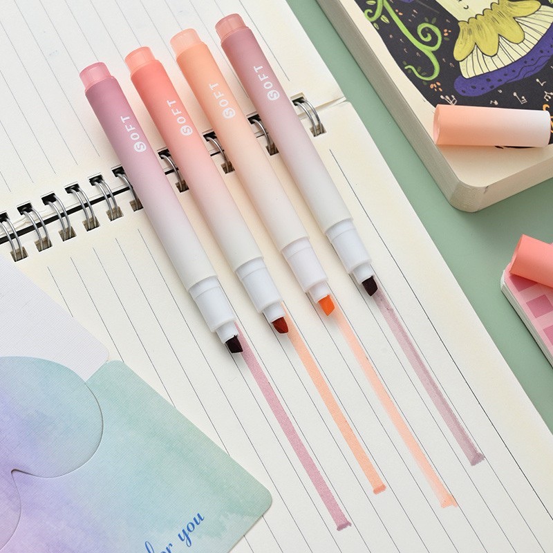 Pen Penanda Eye-Protect Highlighter Pen 4-in-1 Set Warna Lembut, Mesra ...