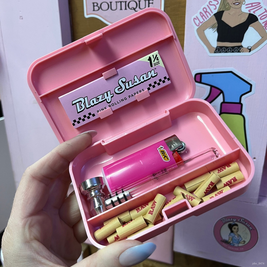 Get gifts/QM Pink/Black Plastic Cigerette Case Box 110*75mm Protable ...