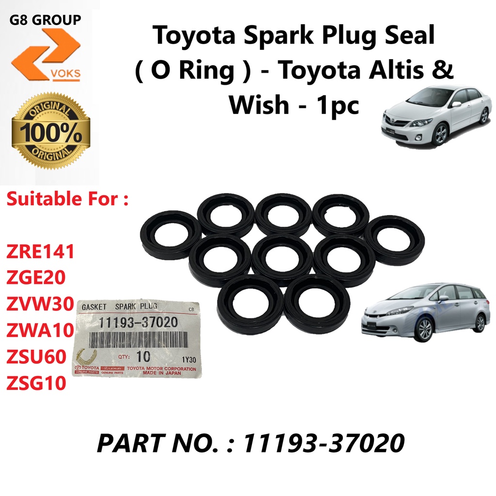 Toyota Spark Plug Seal ( O Ring ) - Toyota Altis & Wish ( 11193-37020 ...