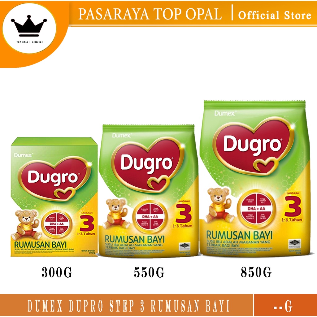 DUMEX DUGRO STEP 3 (1 - 3 years) 300G/550G/850G | Shopee Malaysia