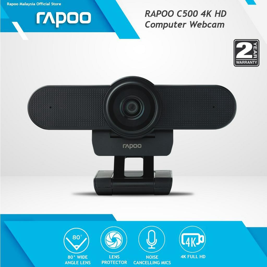Rapoo C500 FHD 4K FHD Webcam Auto Focus Wide Angle Lens Dual Noise ...