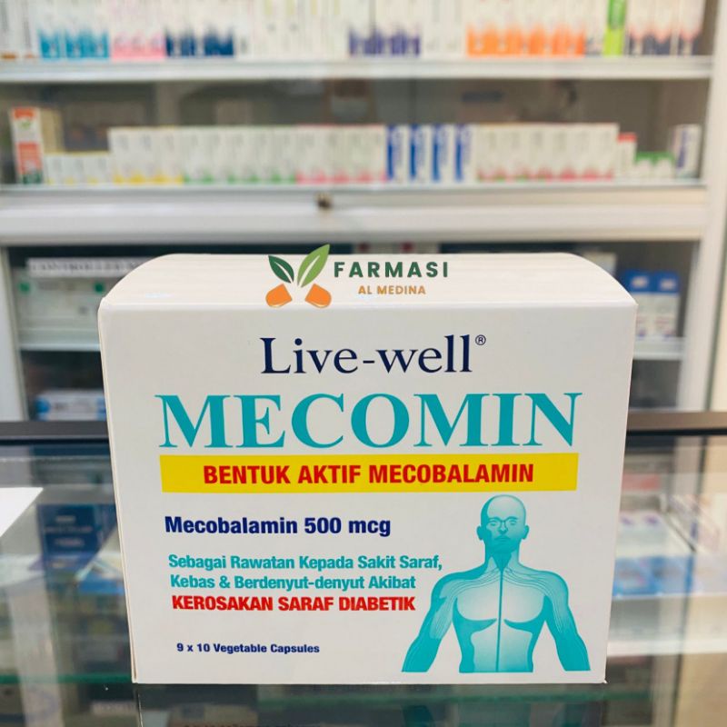 🌿 | LIVE-WELL® MECOMIN THE ACTIVE-FORM MECOBALAMIN 500mcg ( 1 box - 9 × ...
