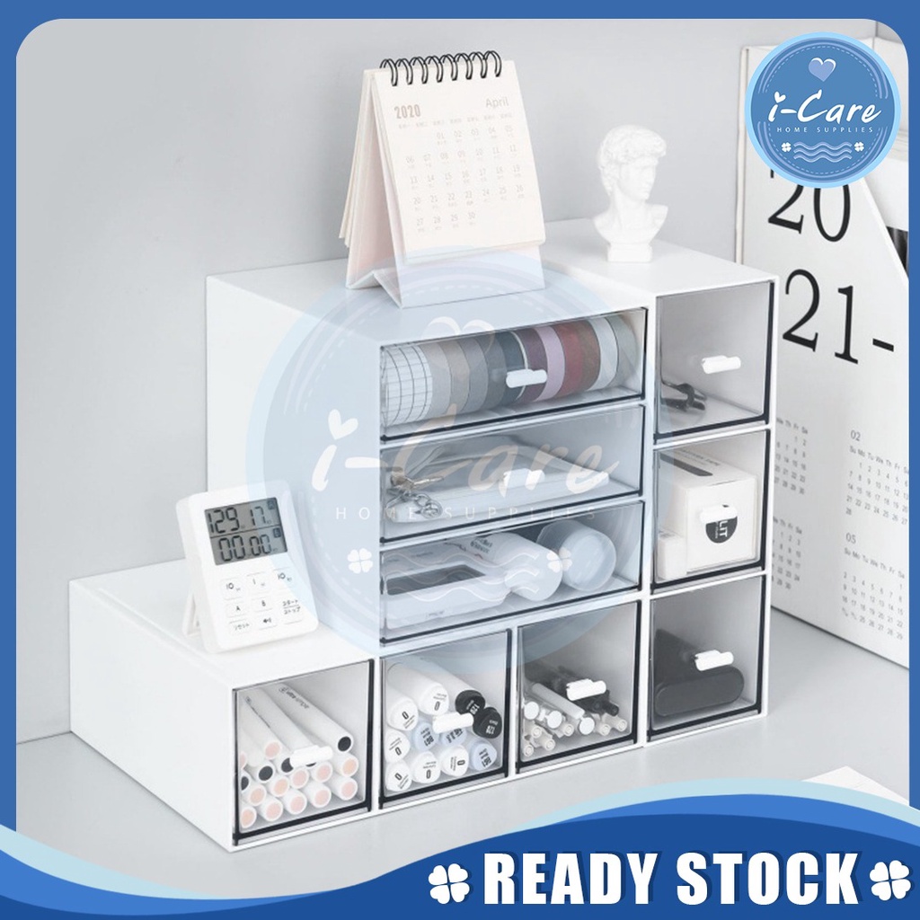 【I174 READY STOCK】Creative Desk Organizer Stackable Storage Box ...