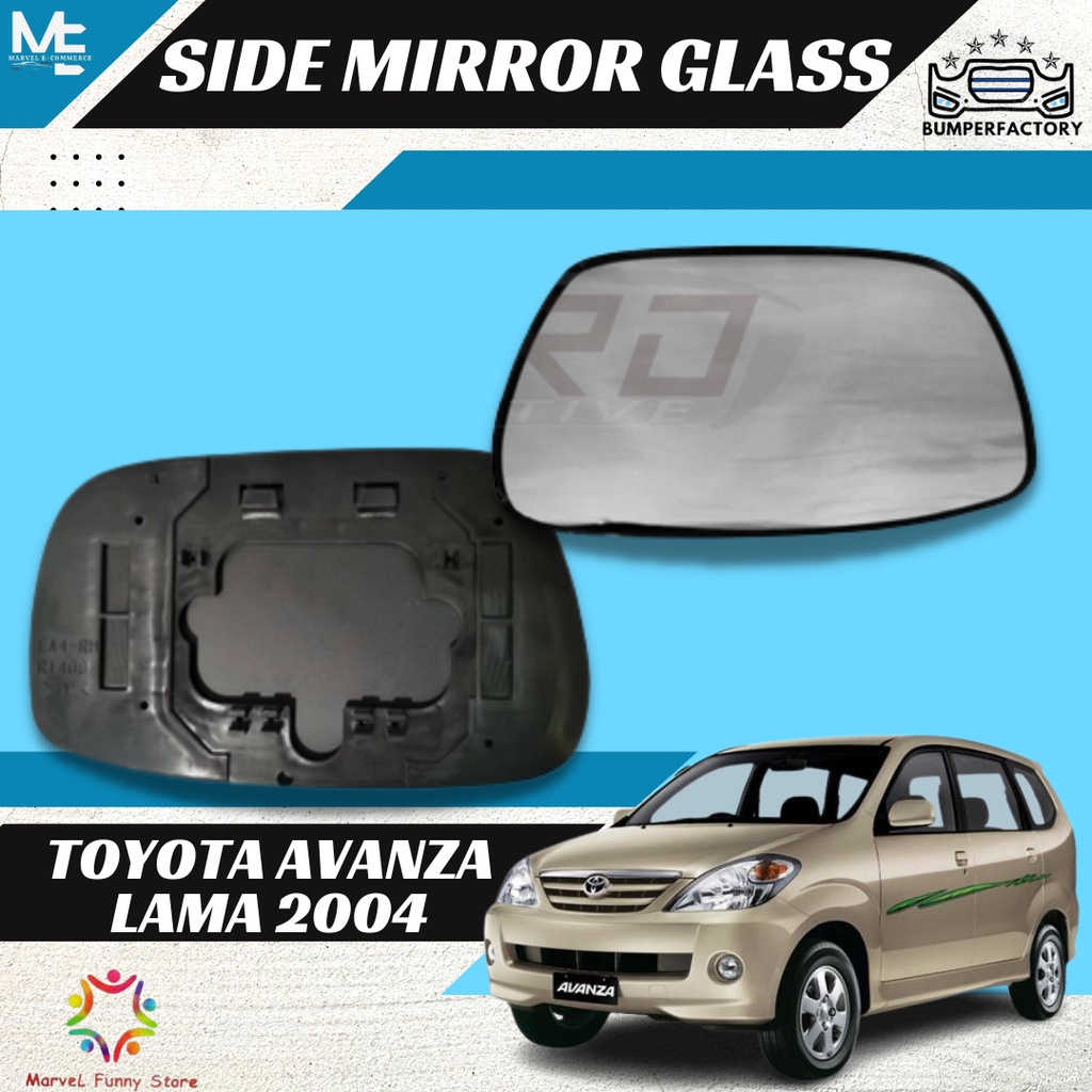 Toyota Avanza 2004 Old Side Mirror Glass Kaca Cermin Original | Shopee ...