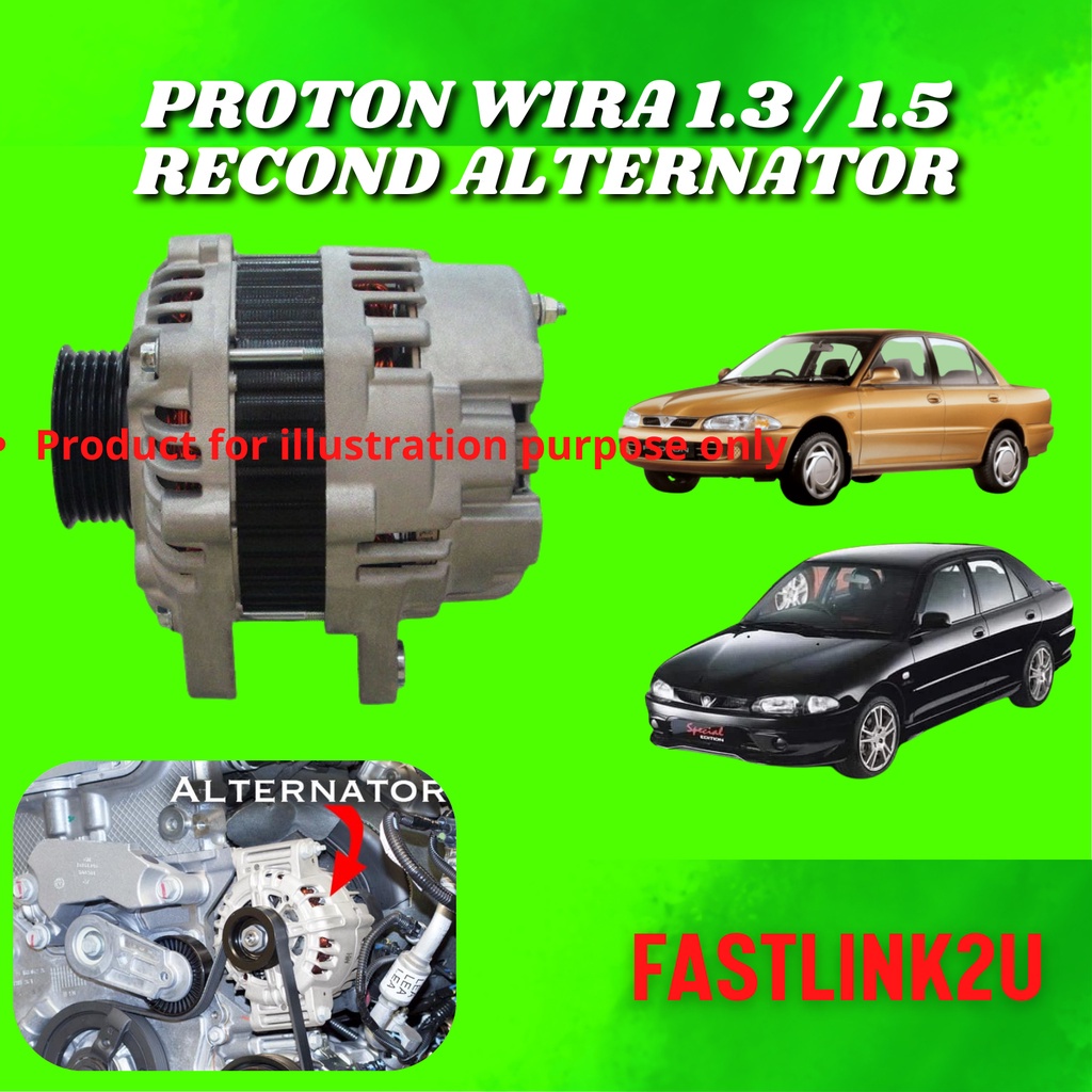 Fastlink Proton Wira Alternator 1.3 / 1.5 New Recond 70A 90A (Nd) 100% ...