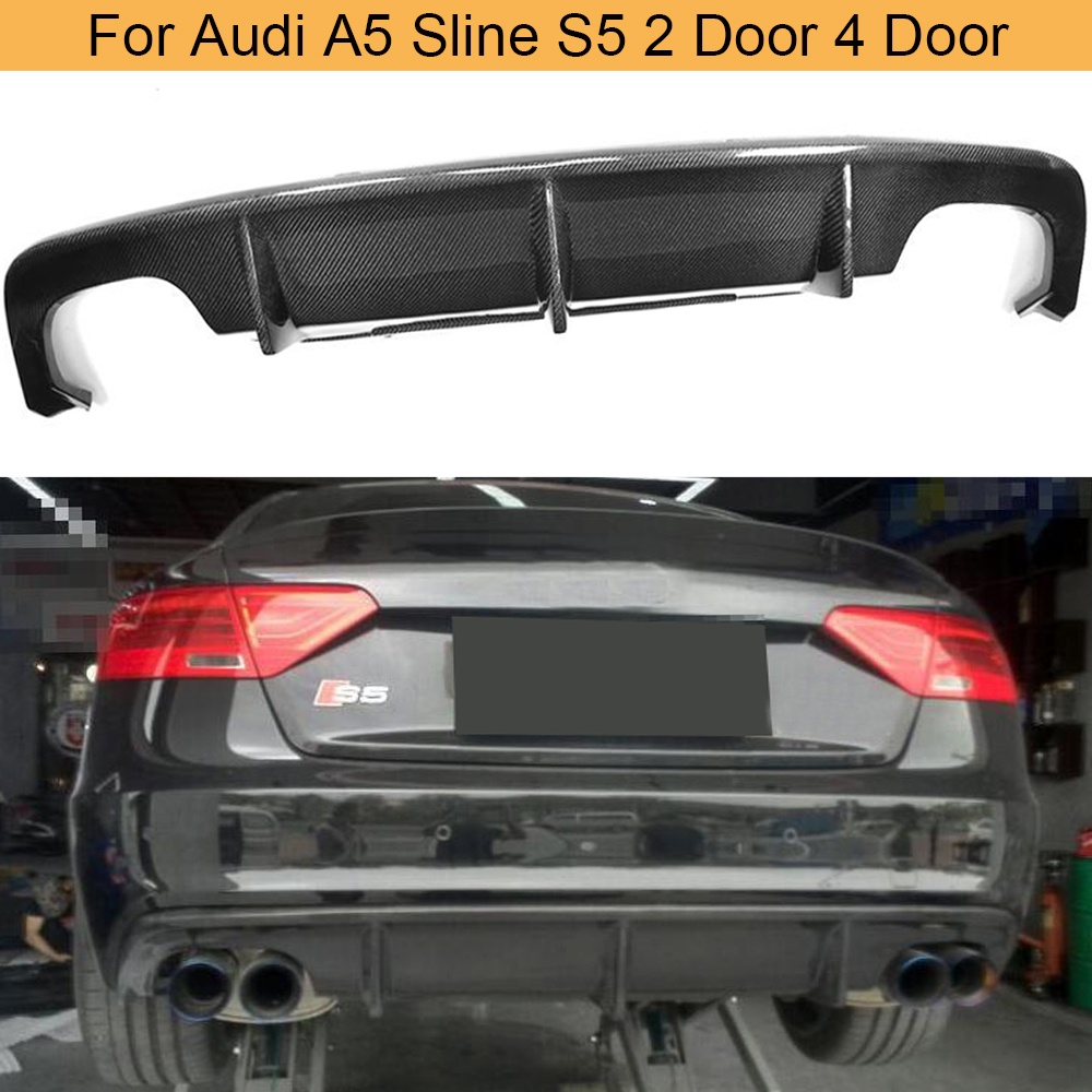 Carbon Fiber Rear Bumper Diffuser Lip for Audi A5 Sline S5 Sedan ...
