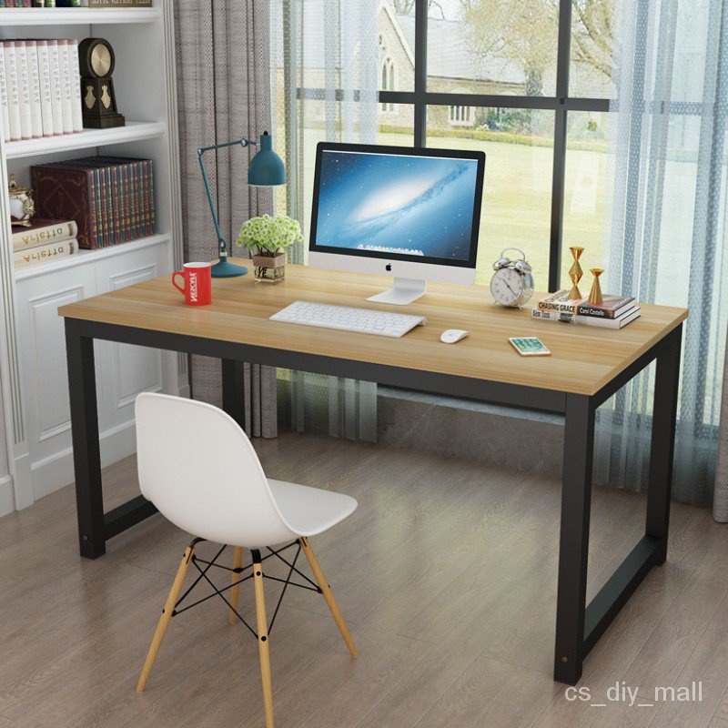 Heavy Duty 140cm/160cm/180cm Nordic Office Study Table Meja Bilik Kerja ...