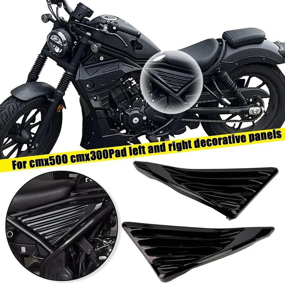 Motorcycle Black Side Frame Cover Fairing Engine Custom Pad For Honda ...