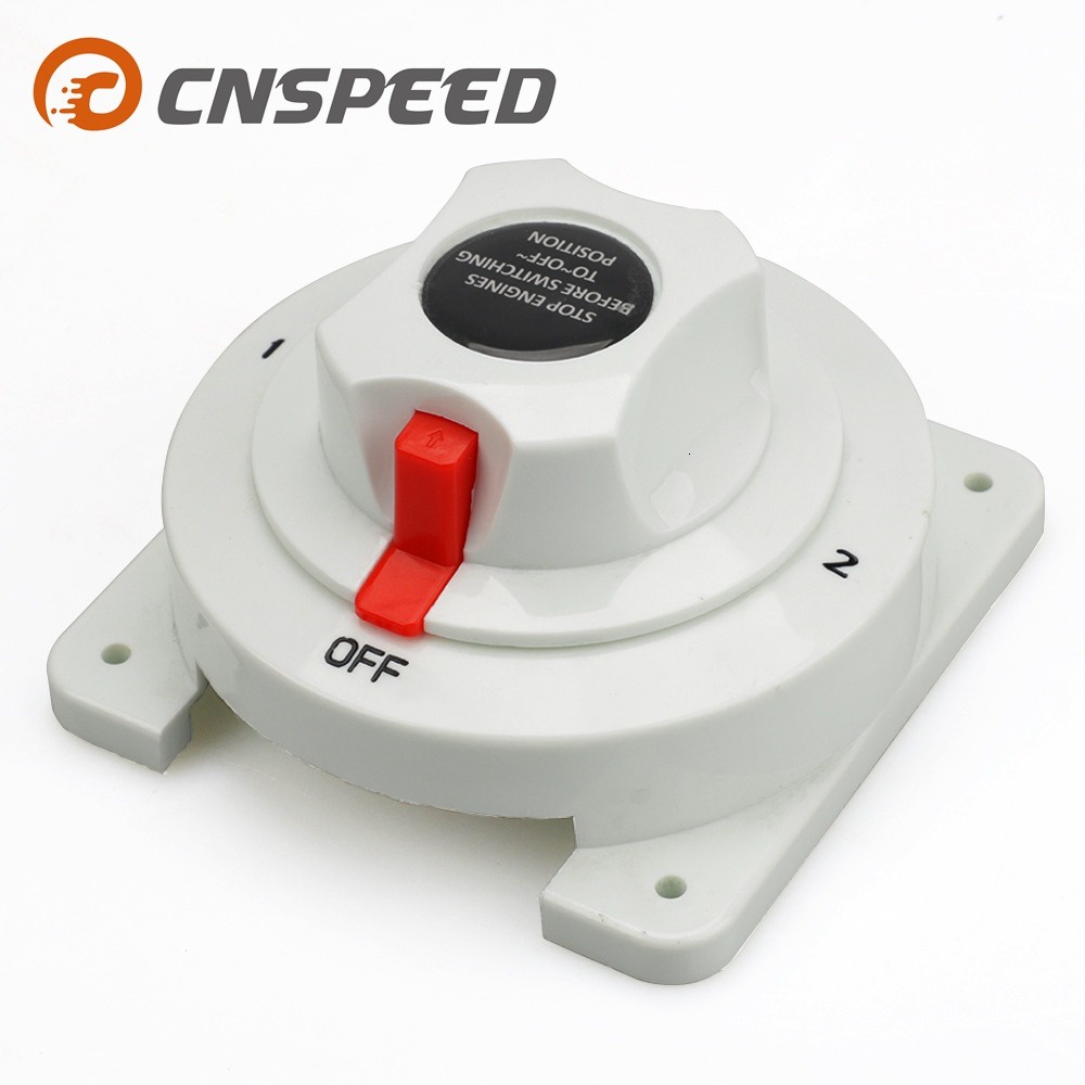 White Distribution Marine Boat Battery Switch Marine Dual Battery ...