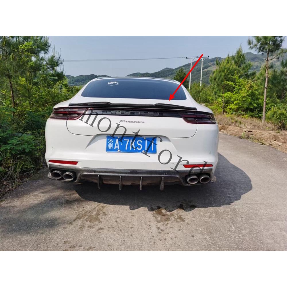 SPOILER carbon fiber rear For Porsche Panamera 2017-2018 carbon fiber ...