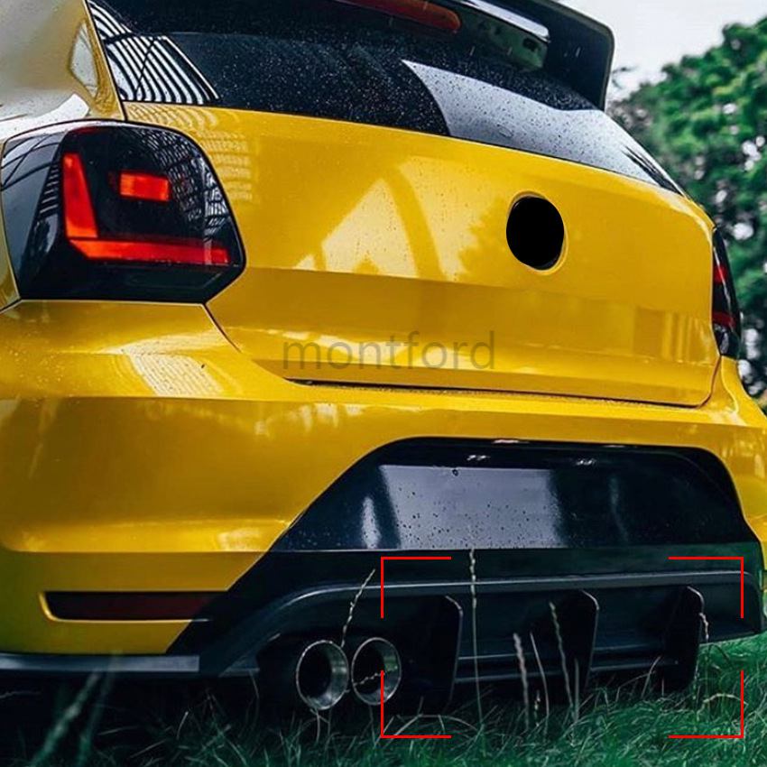 For Volkswagen VW POLO GTI 2011-2018 ABS Black Rear Bumper Lip Trunk ...