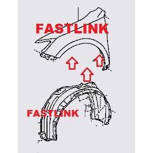 Fastlink Proton Iriz 2014 New Persona Vvt 2016-2018 Fender Cover Liner ...