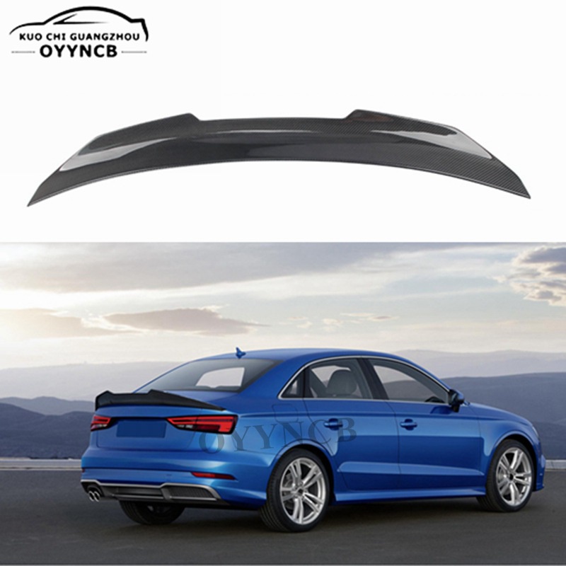 FOR AUDI A3 S3 RS3 8V Sedan PSM Style Carbon Fiber Rear Spoiler Trunk ...