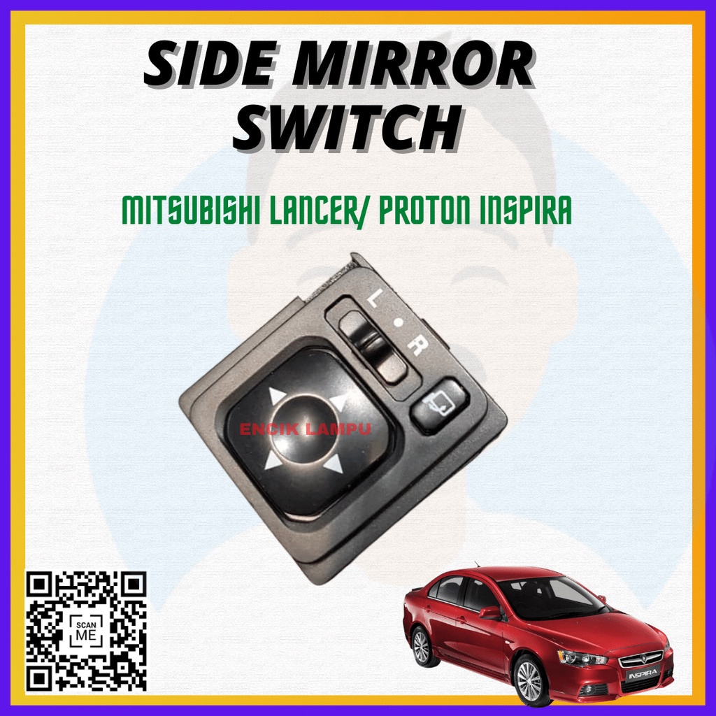 MITSUBISHI LANCER, OUTLANDER & PROTON INSPIRA SIDE MIRROR SWITCH NEW ...