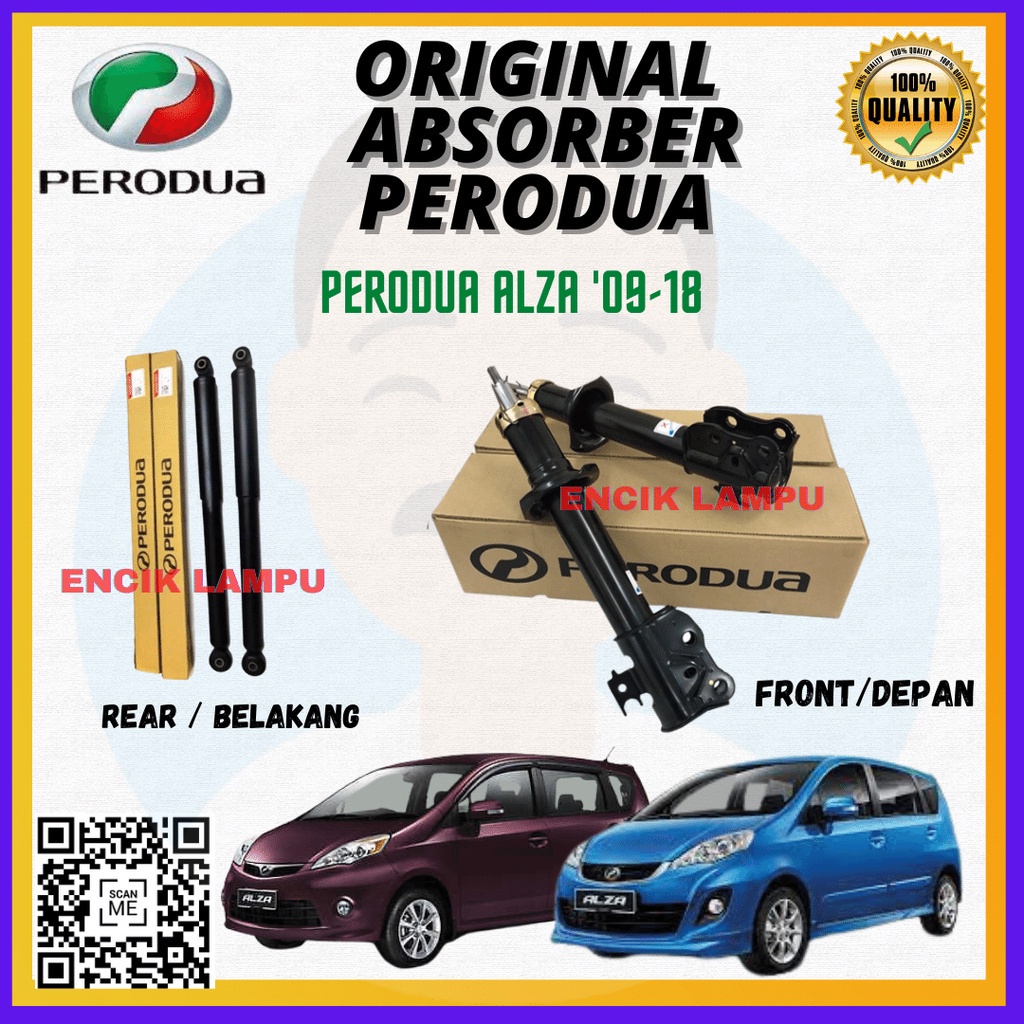 PERODUA ALZA ABSORBER ORIGINAL FRONT DEPAN REAR BELAKANG 100% NEW BARU ...