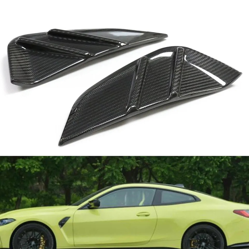 Side Fender Air Vent Trim For BMW 4 Series G82 G83 M4 2021-2022 Carbon ...