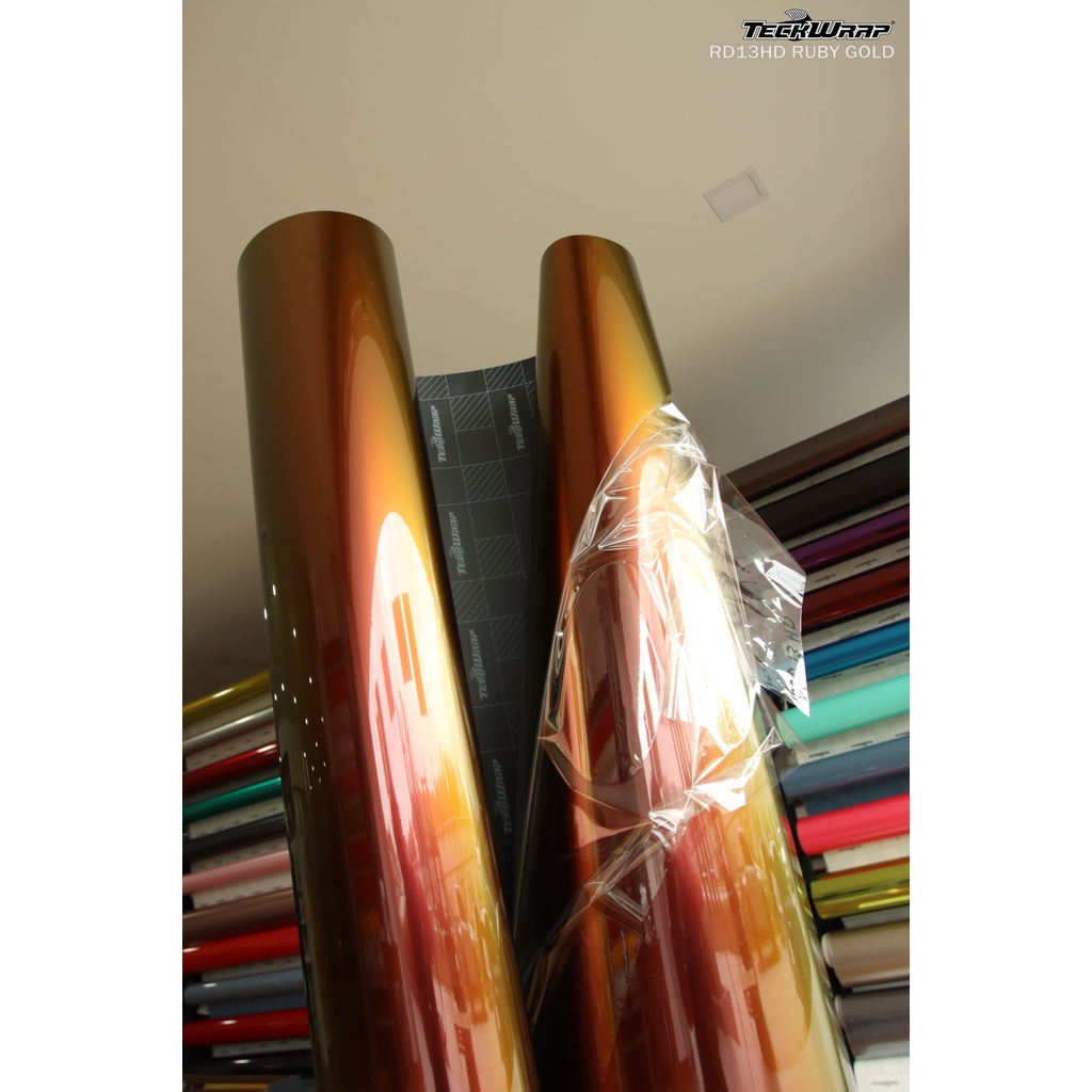 Teckwrap USA Premium High Gloss RUBY GOLD Car Wrap Film RD13HD BIKE DIY ...