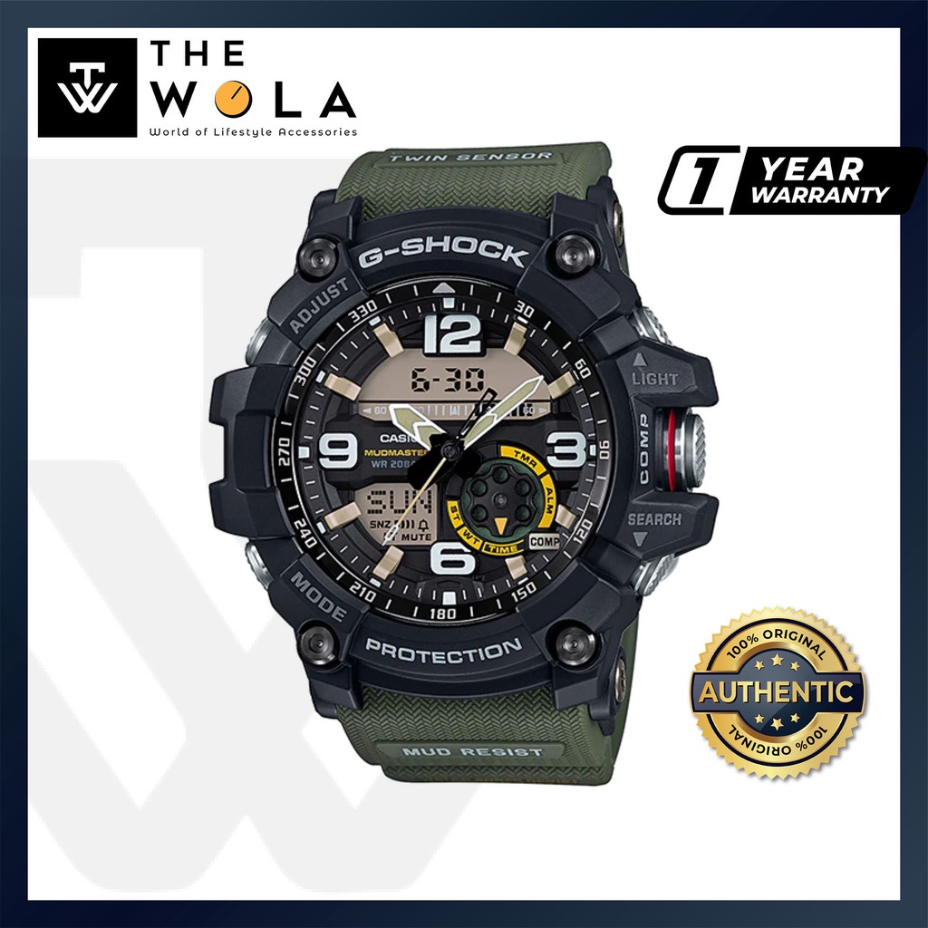 (2 Years Warranty) Casio G-Shock GG-1000-1A3 Master of G-Land Mudmaster Men Analog-Digital Watch ...