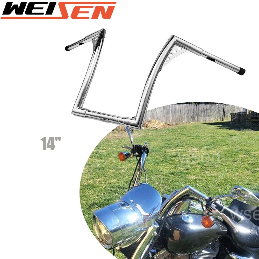 14"; Motorcycle Ape Monkey Bar 1-1/4"; Handlebars For Harley Dyna ...