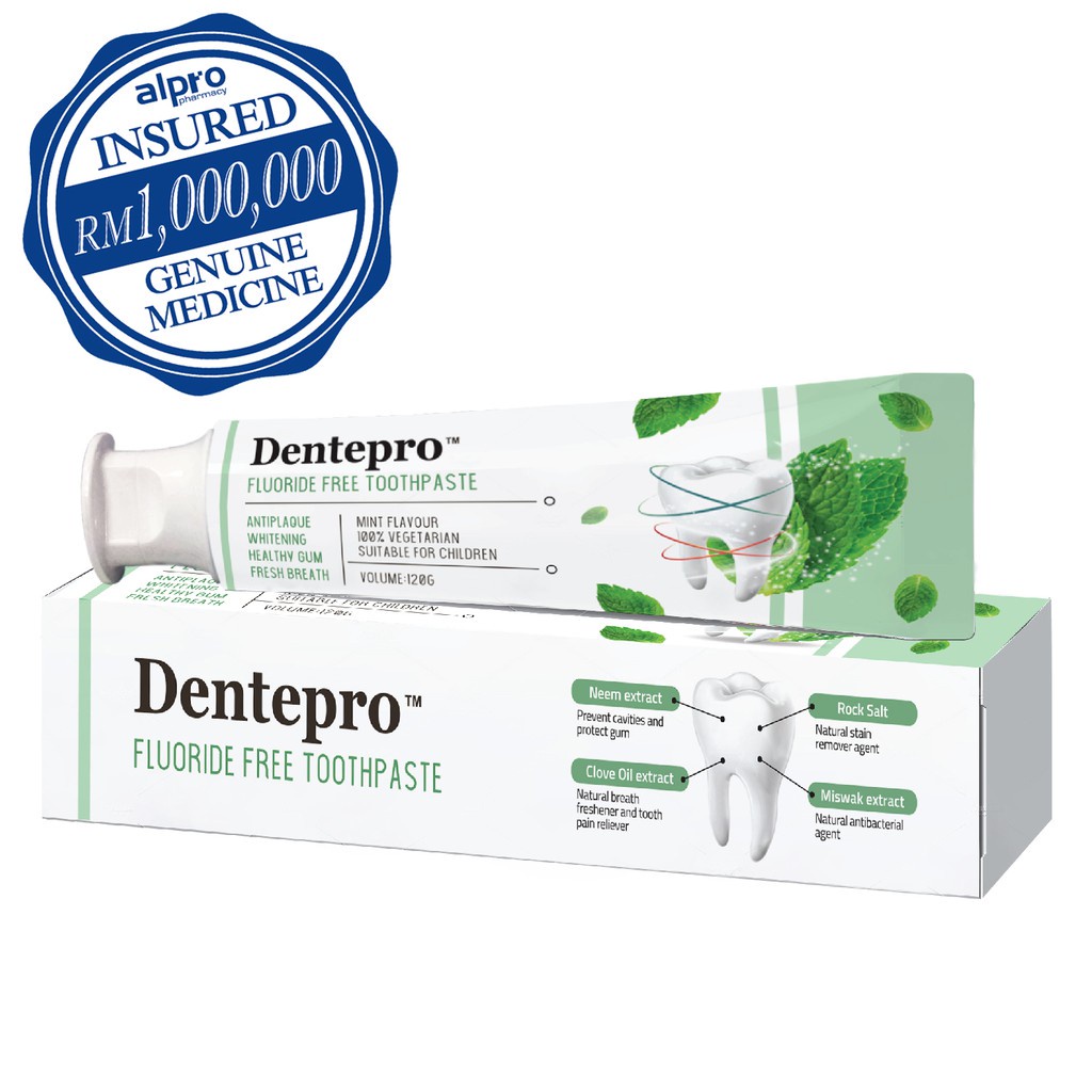 Alpro Pharmacy Exclusive - Dentepro Fluoride Free Toothpaste (120g ...