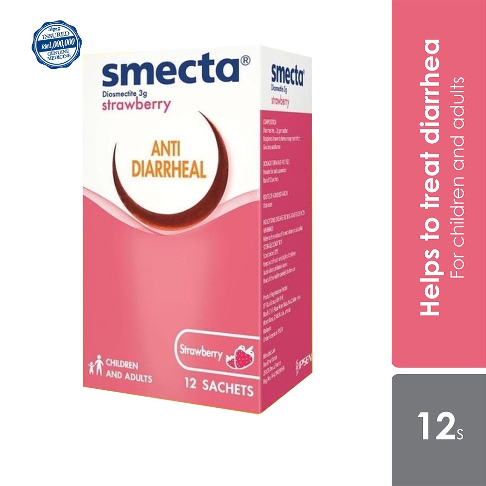 Smecta Strawberry 3g x 12s (for Diarrhea) | Shopee Malaysia