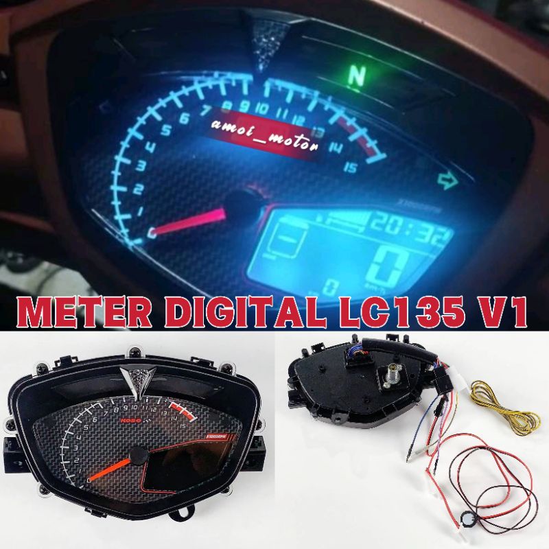 LC135 V1 DIGITAL METER SPEEDOMETER PNP LC135 V1 LCV1 COMPLETE WIRE ...